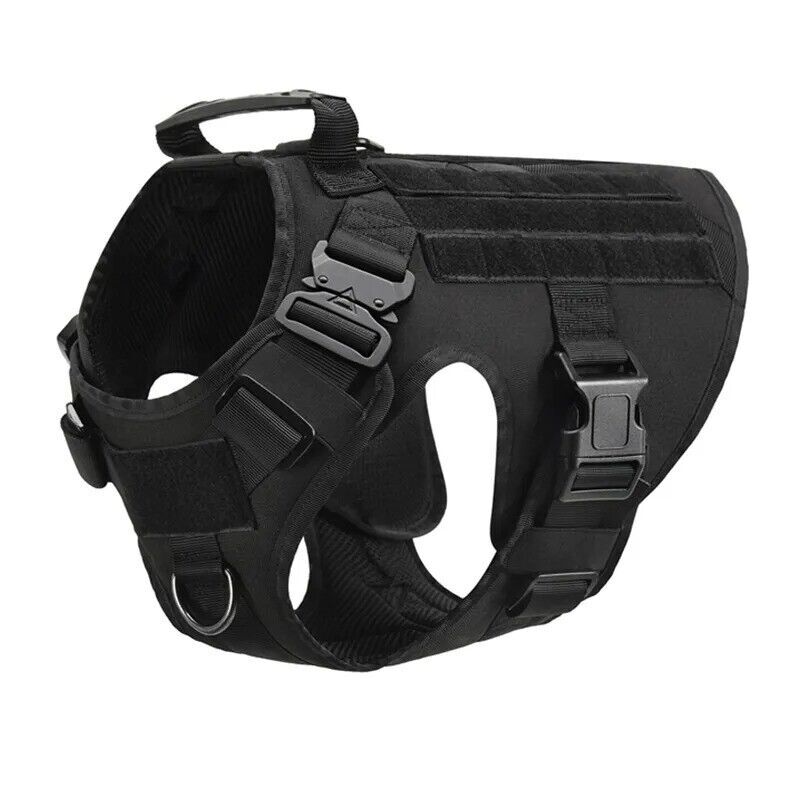 Military Pet Vest, Tactical Training Dog Harness and Leash Set For All ...