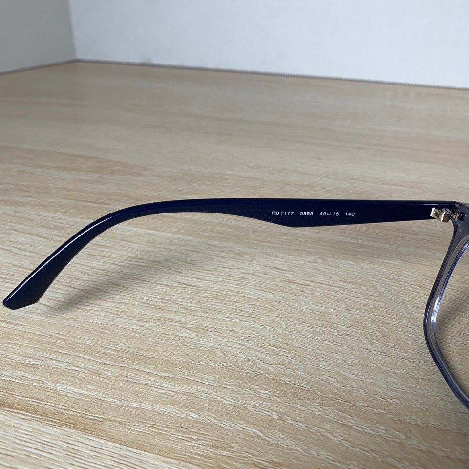 Ray-Ban RB7177 5995 Blue Square Eyeglasses Frames 49-18 140 Frames Only ...