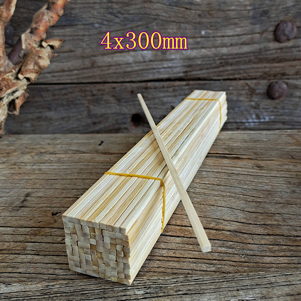 10Pcs Round Nan Bamboo Sticks Rectangle Rod Model DIY Handcrafts Craft ...