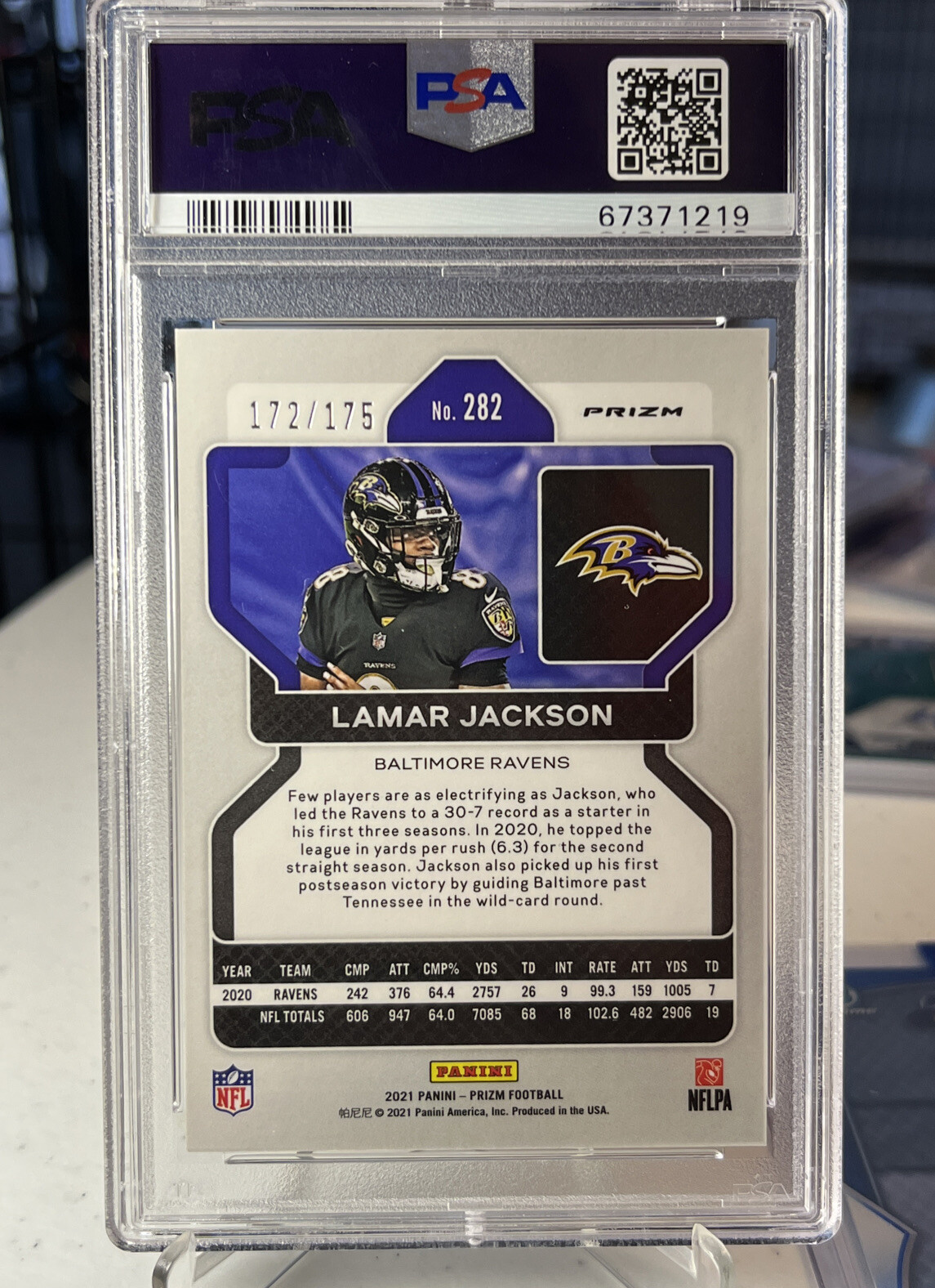 2021 Panini Prizm - Lamar Jackson #282 Hyper Prizm /175 for sale online ...