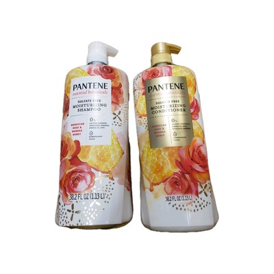 Pantene Essential Botanicals Shampoo Conditioner Set Moroccan Rose 38.2 ...