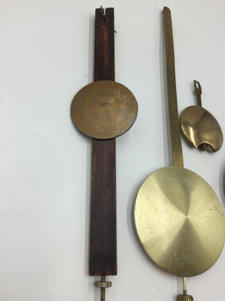 4 Vintage Wall Clock Pendulums,Bob,Rods,Brass,Steel,R6 | eBay