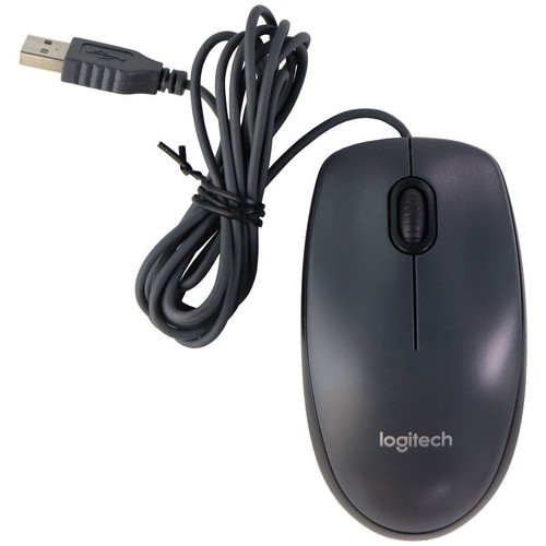 Logitech M100 Wired USB Optical Mouse for Windows PC & More - Gray (M ...