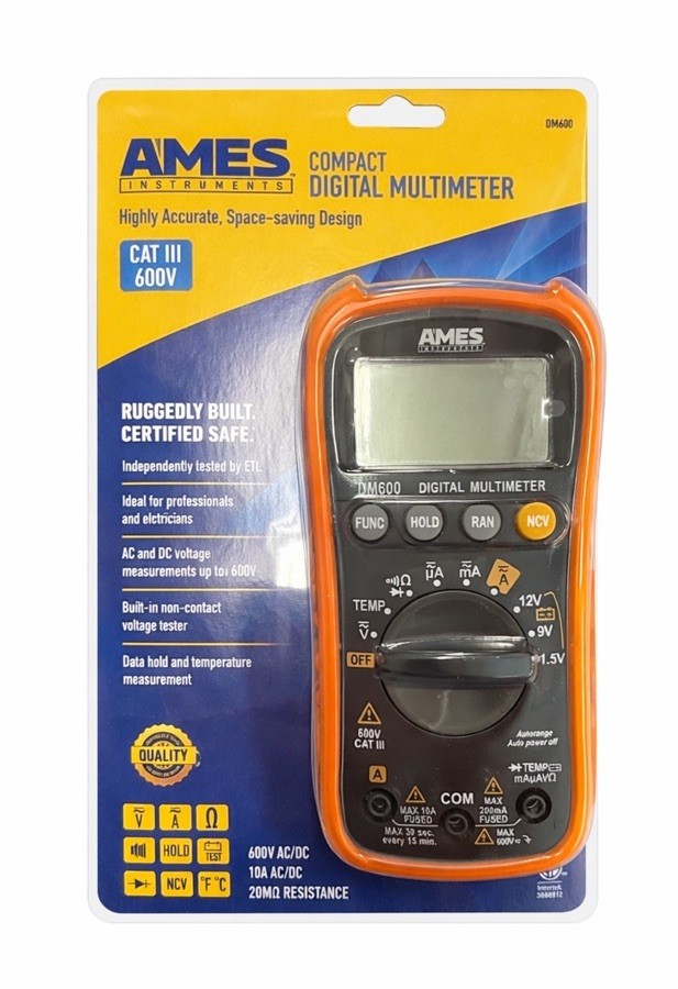 AMES DM600 Compact Digital Multimeter CAT 3 600V NEW SEALED 64014 | eBay
