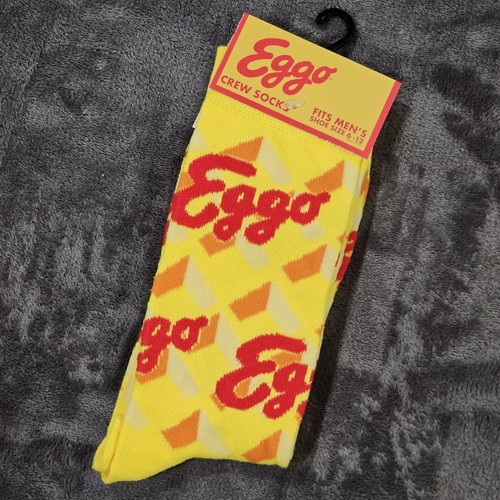 Eggo Waffles Men's Odd Sox 1 Pair Crew Socks Shoe Size 6-12 NEW | eBay