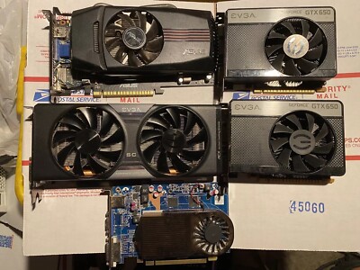 Lot Of 5x Video Graphics GPU for PC four Nvidia GeForce GTX & One AMD ...
