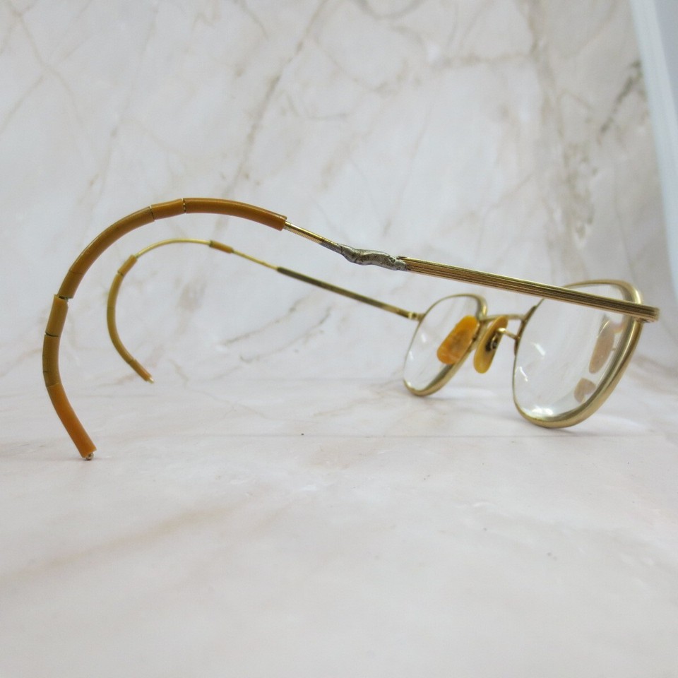 Vintage AO American Optical 1/10-12K Eyeglasses Frame Men's Gold Full ...