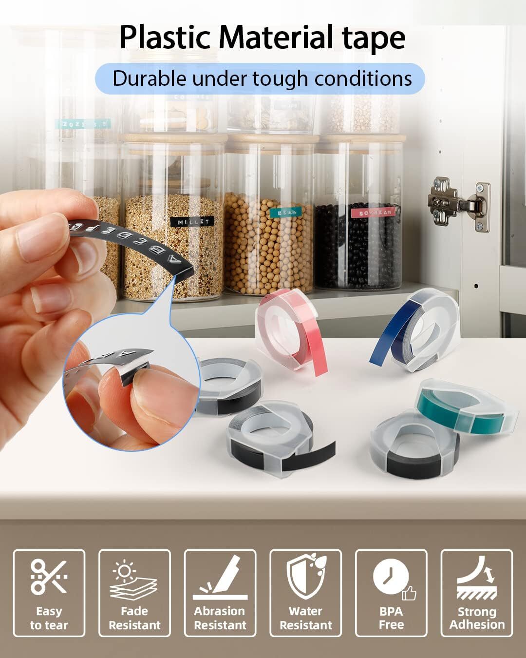 Dymo Omega Embossing Label Maker with 5PK Label Tapes 9mm Dymo Junior ...