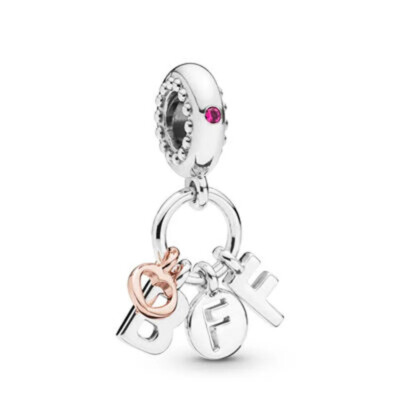 Best Friend Forever BBF Charm 925 Sterling Silver Charm for Bracelet ...