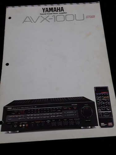 Yamaha AVX-100U RS Stereo Amplifier Operating Instructions Manual ...