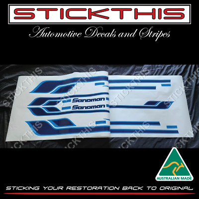 VF Sandman Stripes Decals - Blue on Blue - Suit Holden, HSV VE VF Ute ...
