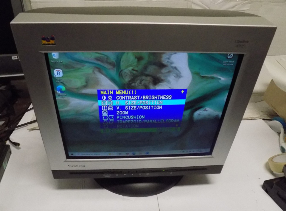 Viewsonic vcdts23307 UltraBrite A90F+ 19" VGA Flat CRT Computer Monitor ...