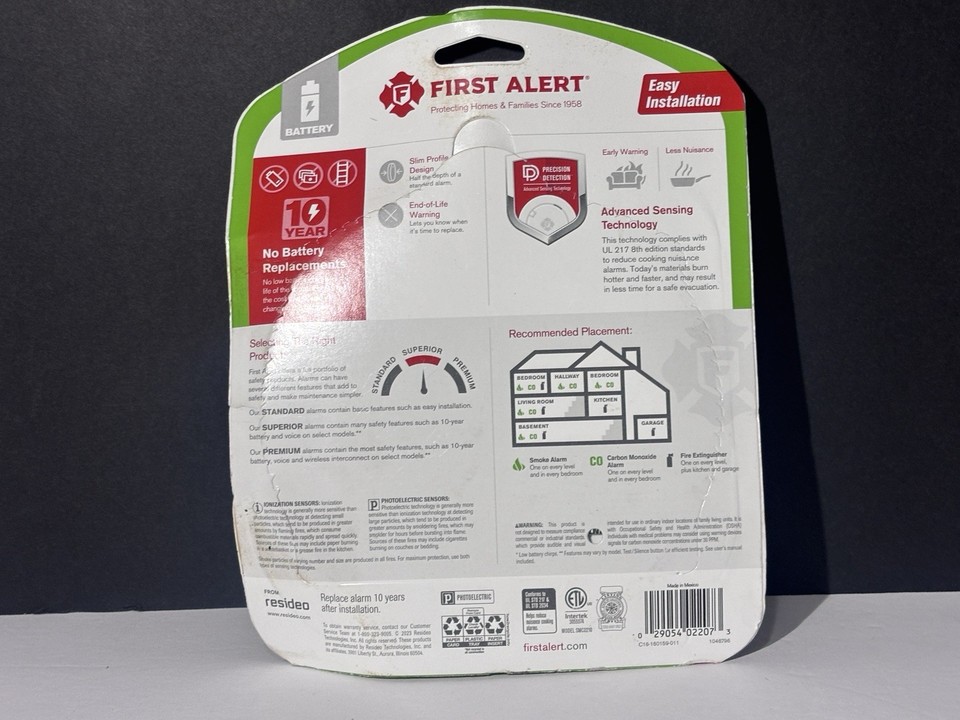 First Alert - 2 In 1 Smoke & Carbon Monoxide Alarm - White | eBay