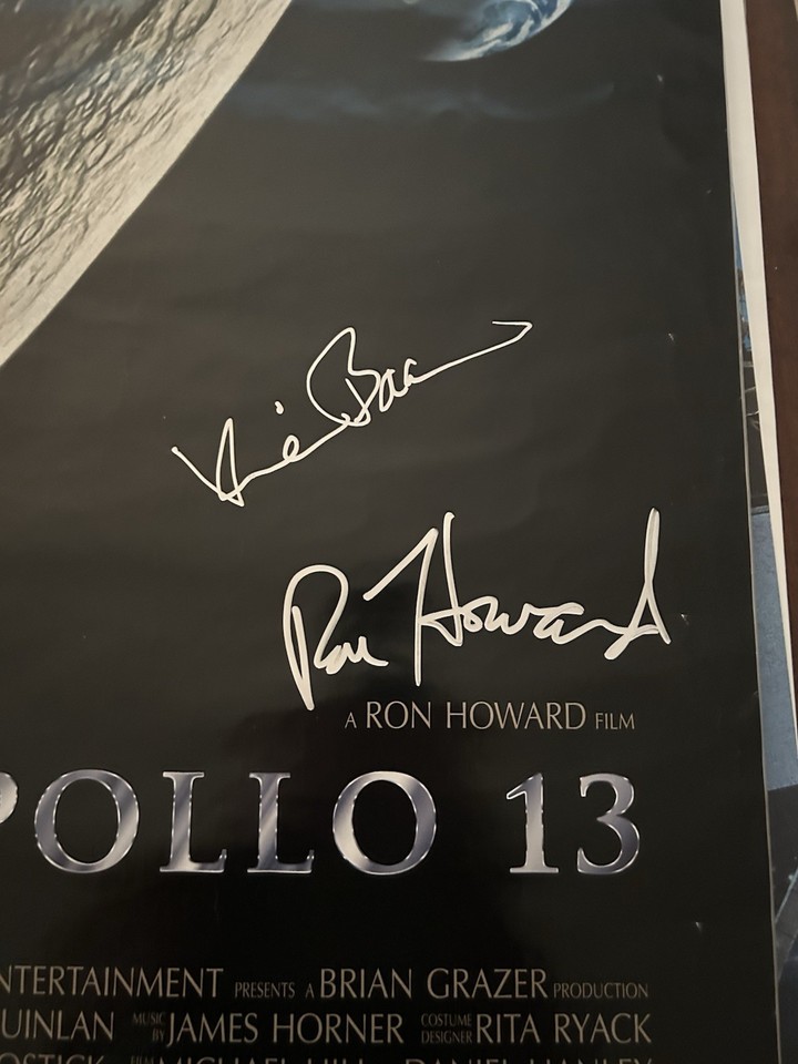 Paxton Harris Bacon Howard Signed Apollo 13 Movie Poster Autographed ...
