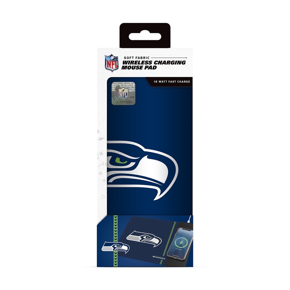 SOAR NFL Wireless Charging Mouse Pad, Seattle Seahawks One Size, Team ...