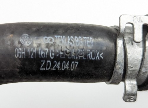 09-12 AUDI A4 A5 Q5 - AUXILIARY COOLANT / WATER PUMP HOSE 06H-121-057-G ...