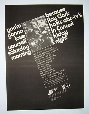 Roy Clark In Concert 1975 Short Print Poster Type Ad, Promo Advert | eBay