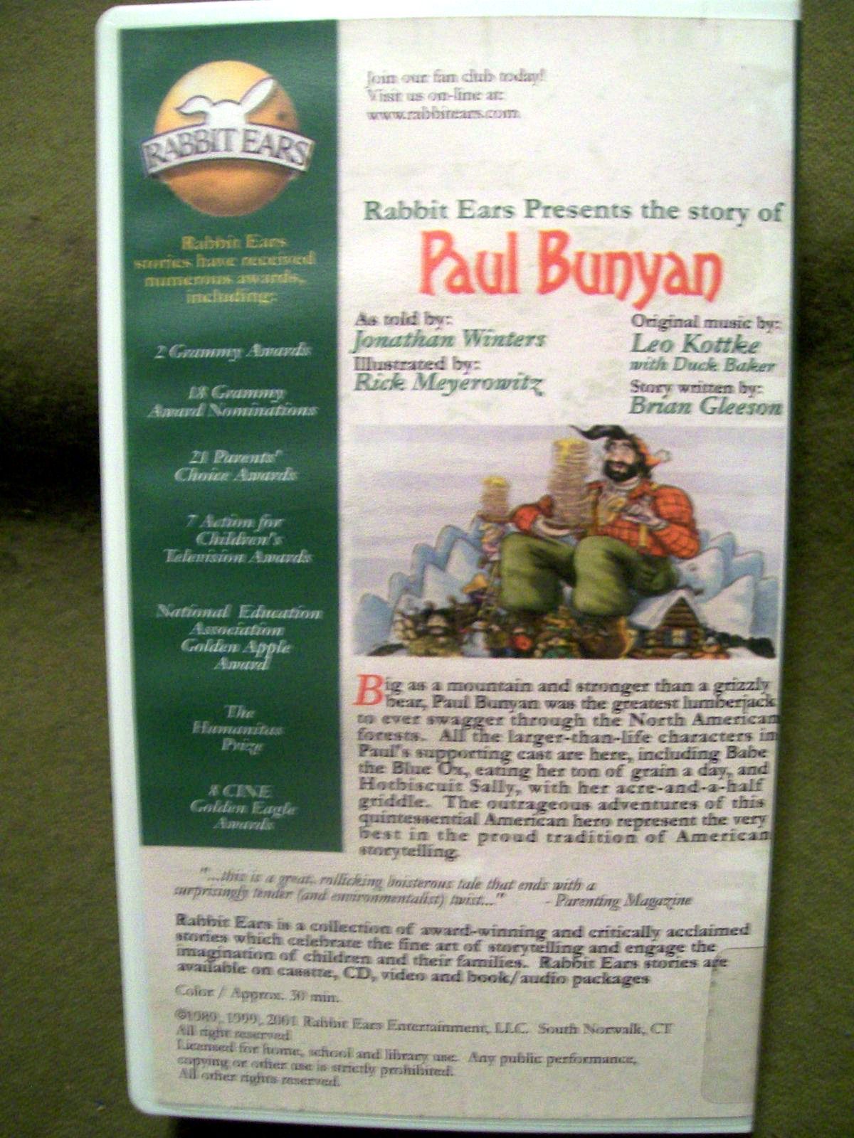 Rabbit Ears - Paul Bunyan (VHS, 2000) for sale online | eBay