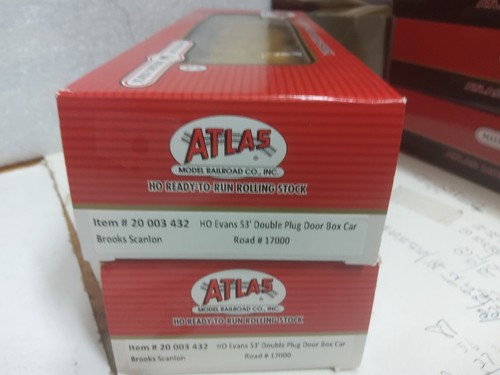 ATLAS HO 2X HO EVANS 53 DOUDLE PLUG DOOR BOX CAR BROOKS SCANLON | eBay ...