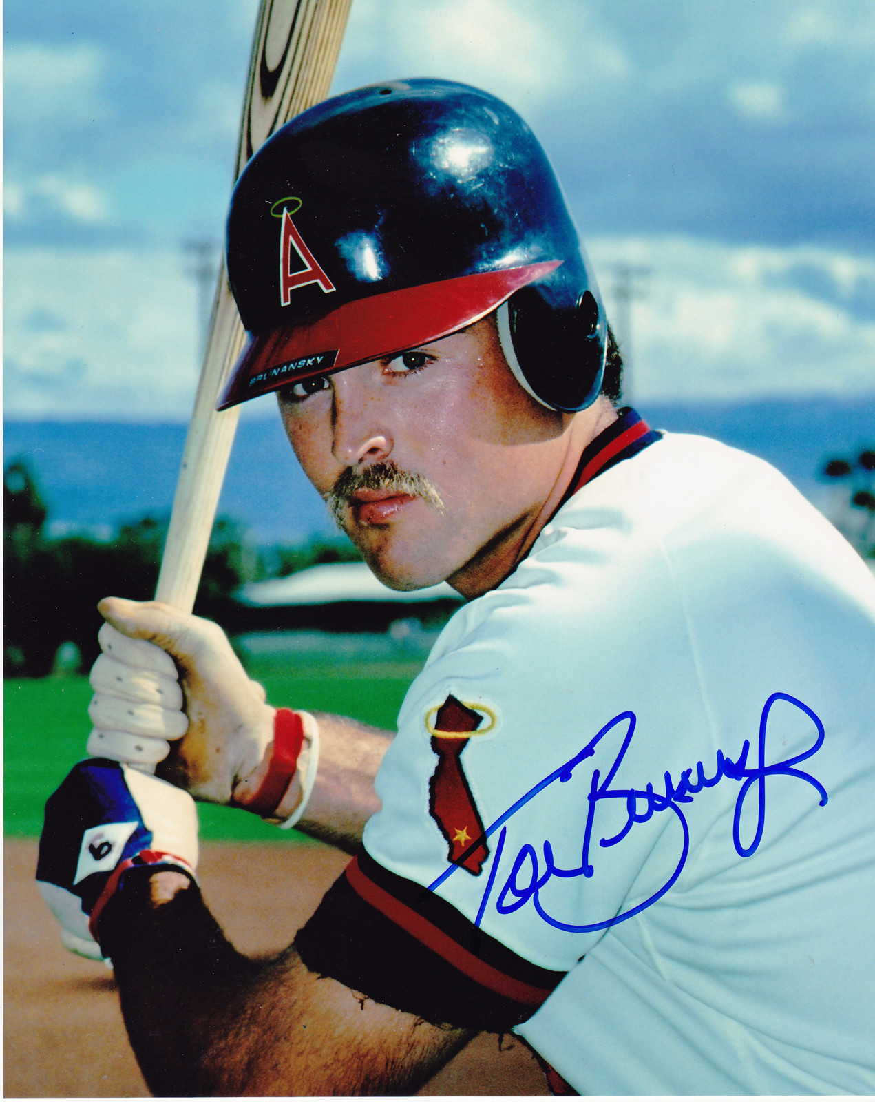 TOM BRUNANSKY CALIFORNIA ANGELS ACTION SIGNED 8x10 | eBay