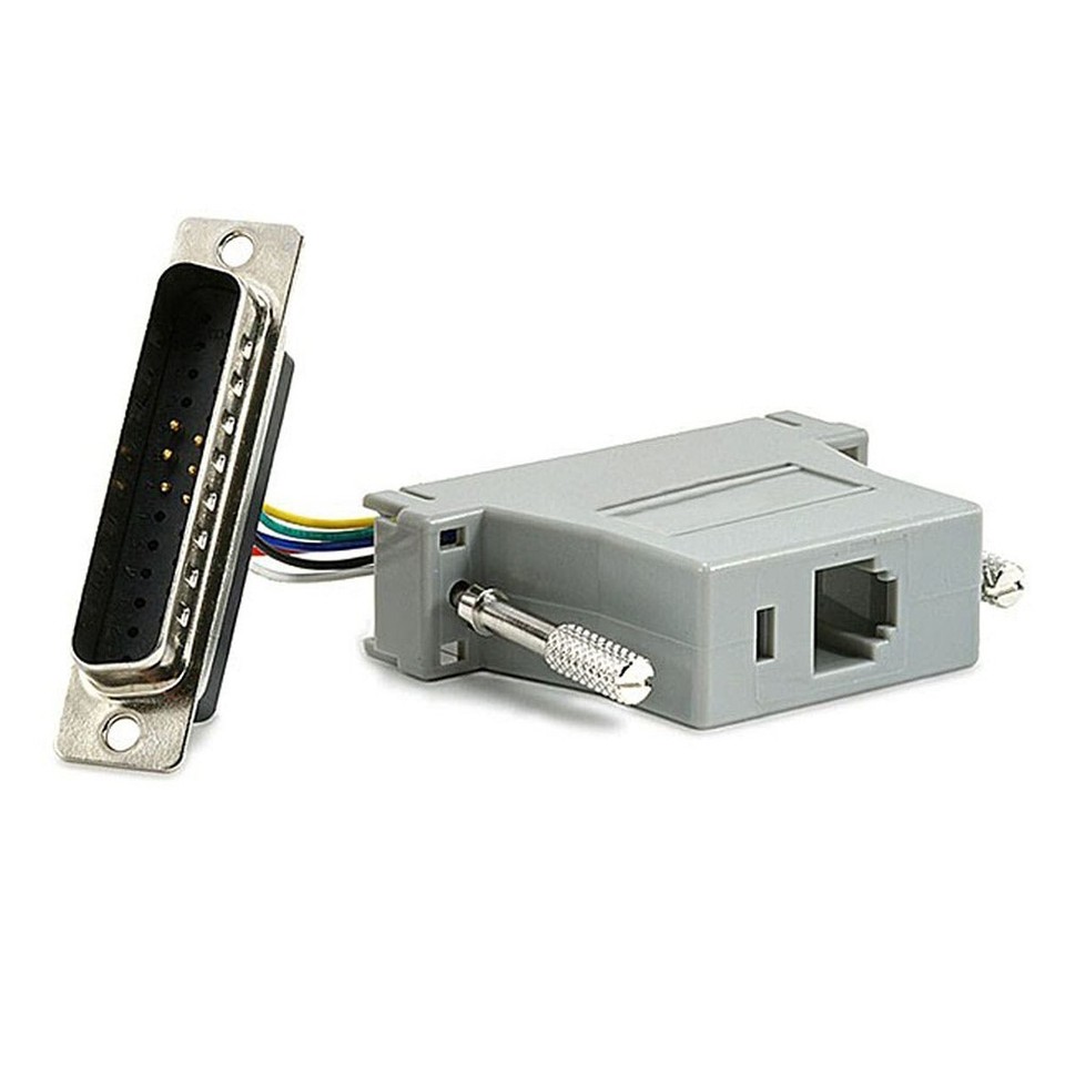 3x DB25/RJ12 DB-25 Male Parallel Connector Modular Adapter RJ-12 6P6C ...