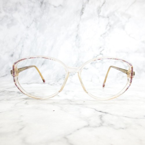 Safilo Elasta 5690 NR6 Eyeglasses Clear Pink Round Full Rim Frames 53 ...