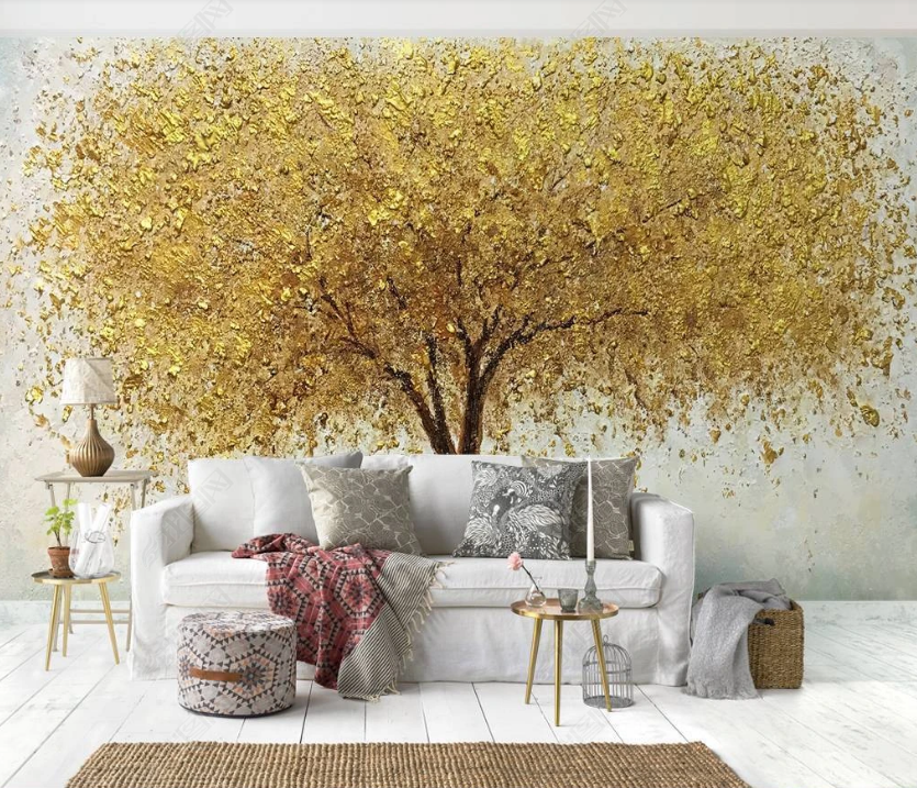 Tree Wallpaper For Textured Walls Watercolor Forest Tree Wallpaper
