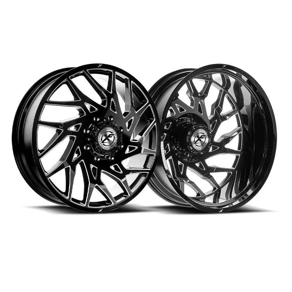 (Set-6) XF Off-Road XF-229 Dually 22x8.25 8x210 110mm Black Milled ...