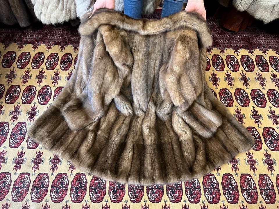 Russian Sable Fur Coat Real Sable Fur Coat Zibellino M | eBay