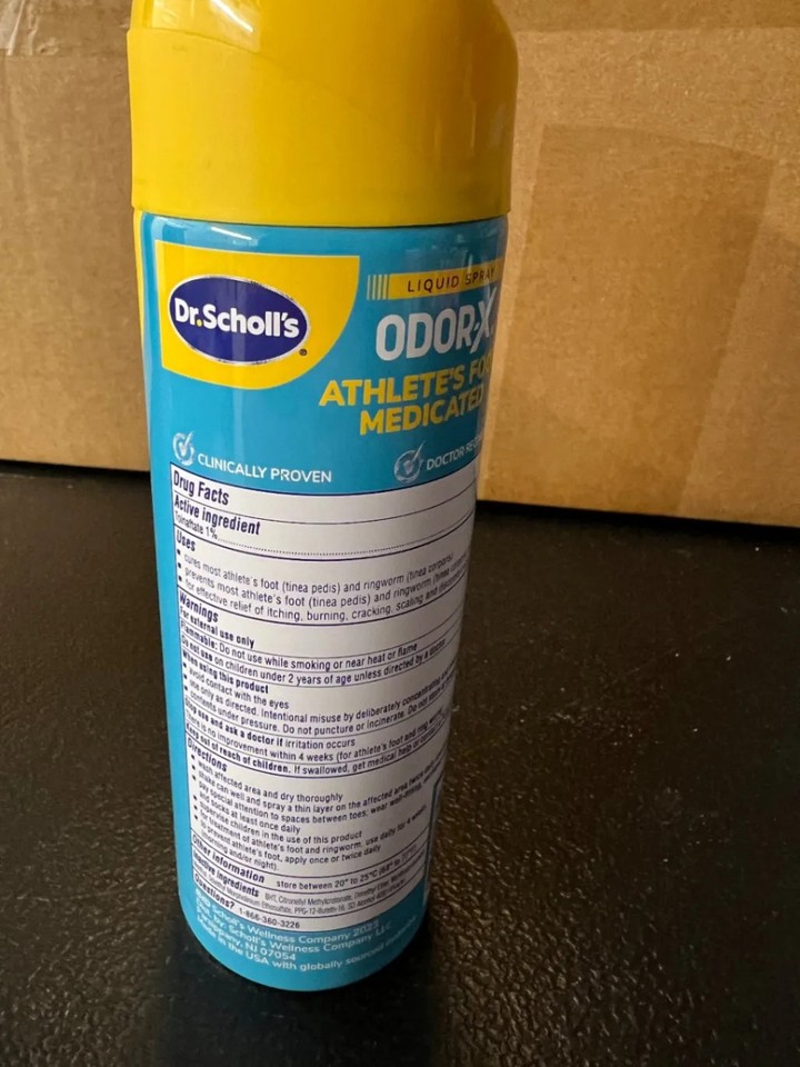 Dr Scholls Odor X Athletes Foot Medicated Liquid Spray 24 Hour Relief ...
