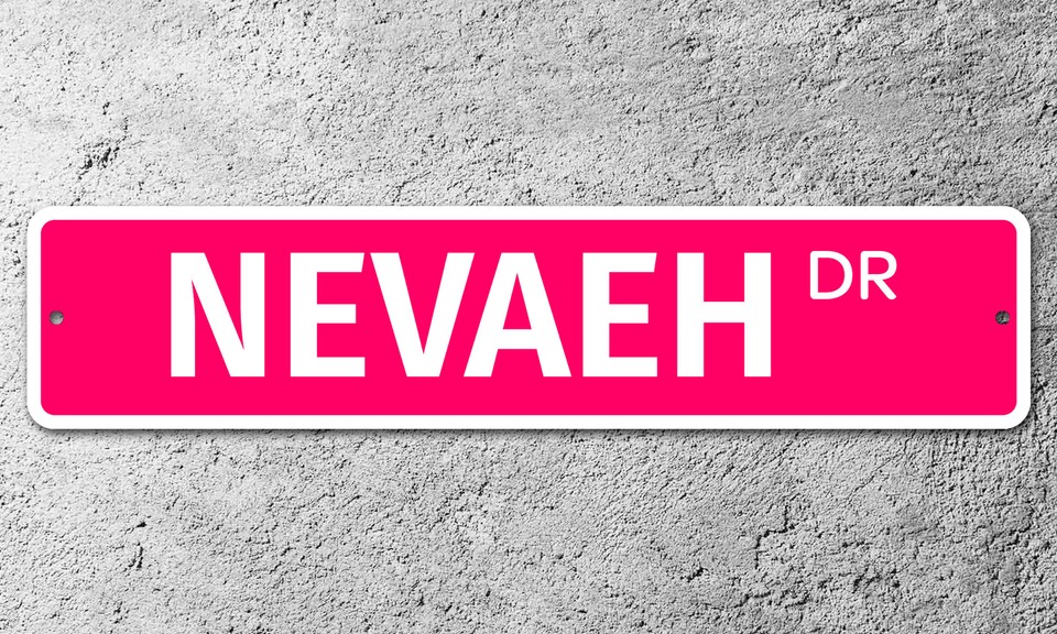 6852 SS Nevaeh 4" x 18" Novelty Street Sign Aluminum | eBay