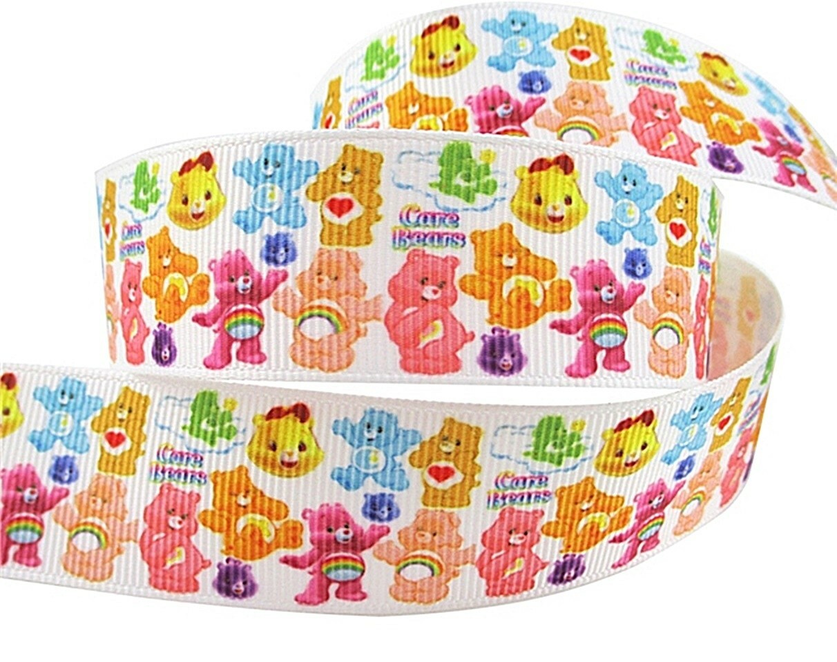 Carebears Cartoon 1" Wide Repeat Ribbon Sold in Yards - USA SELLER | eBay