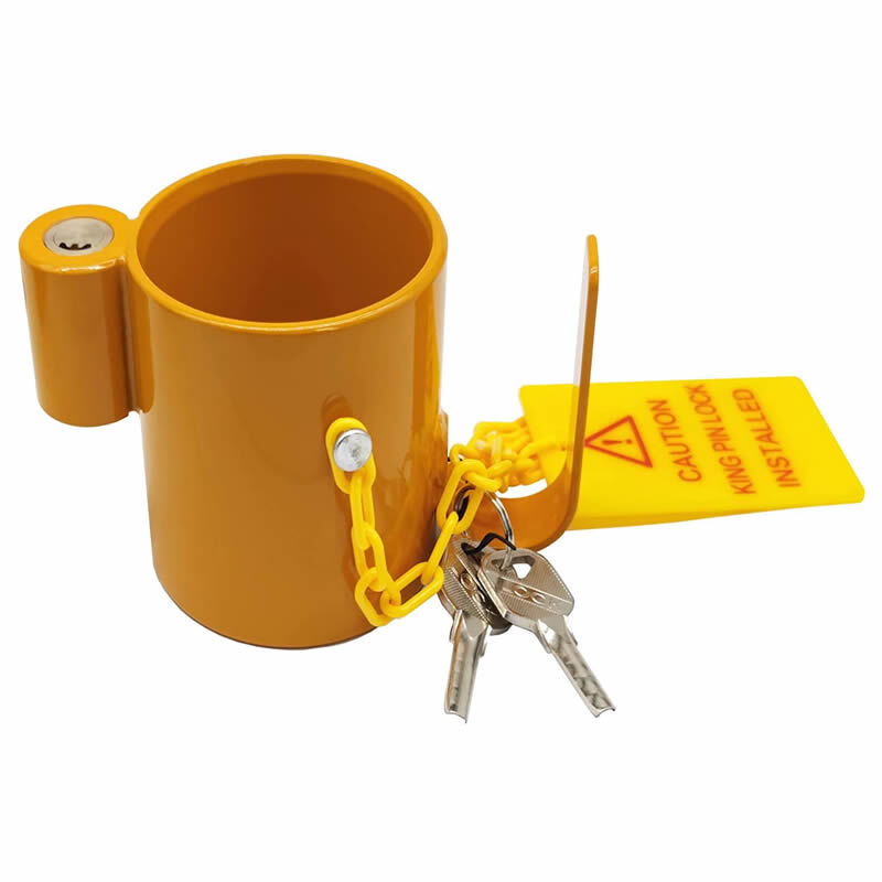 5th Wheel Lock Heavy Duty Steel King Pin Lock with Handles Anti-Theft ...