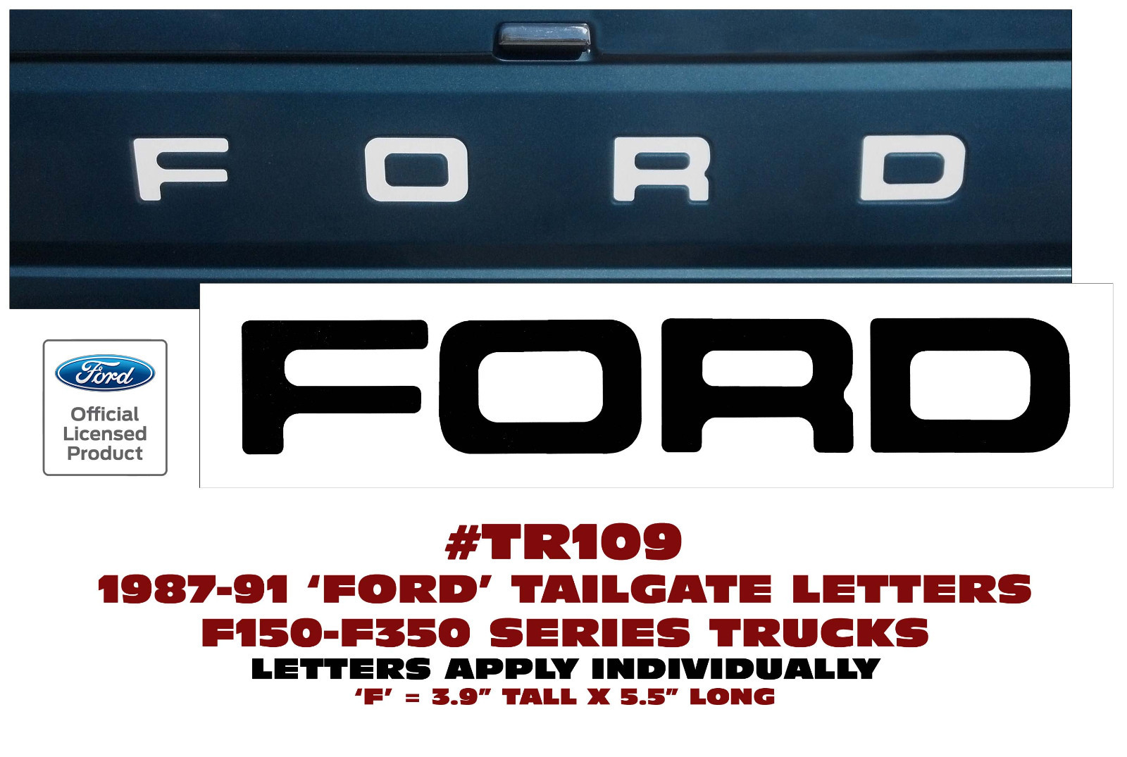 TR109 1987 1988 1989 1990 1991 FORD STYLESIDE F150 F250 F350 - TAILGATE ...