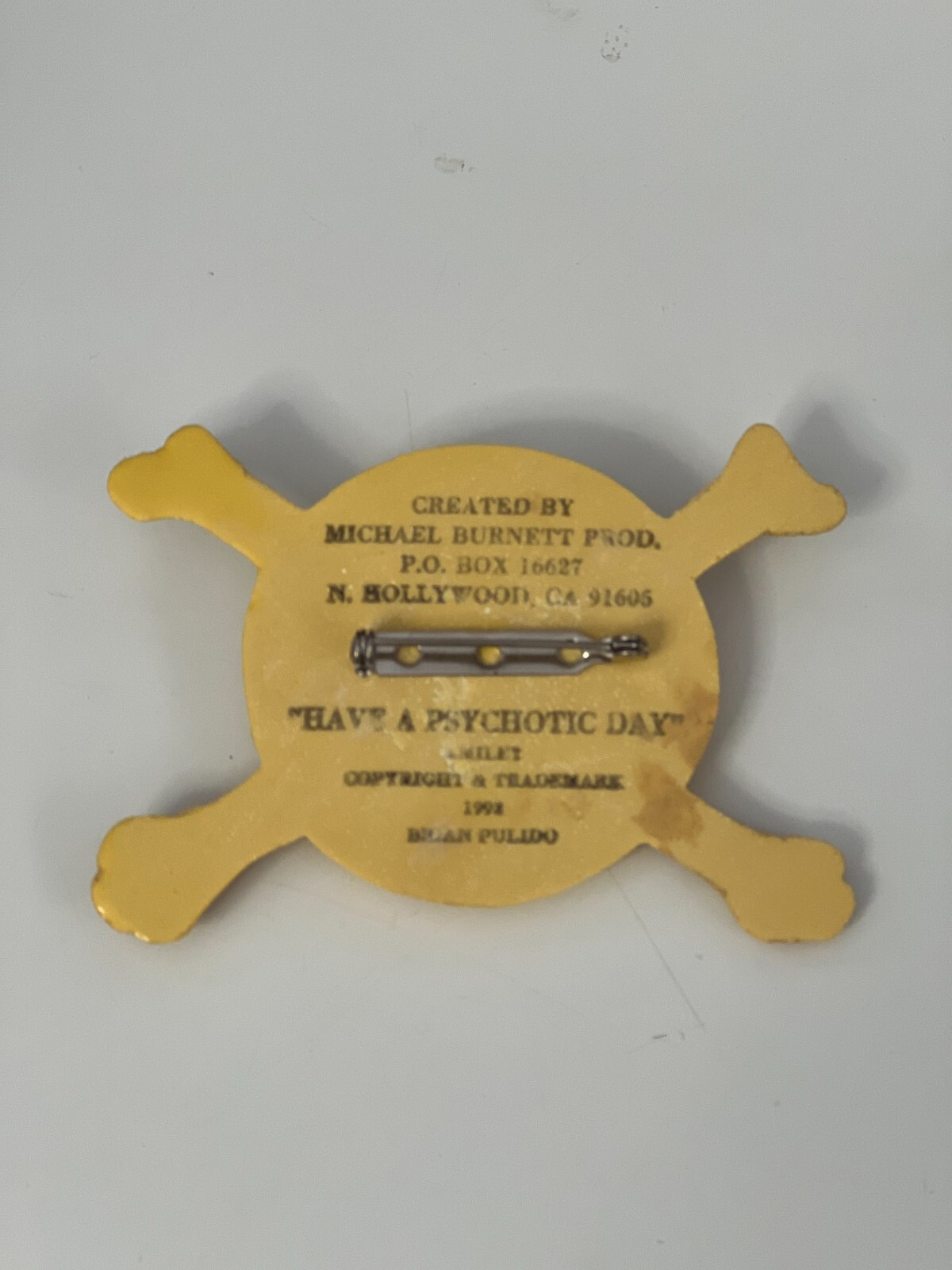 Chaos! Comics 1992 Psychotic Day Smiley Resin Button Pin Evil Ernie ...