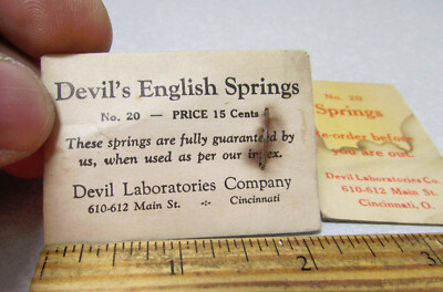 vintage Devils English Springs, Devil Laboratories Co Cincinnati OH ...