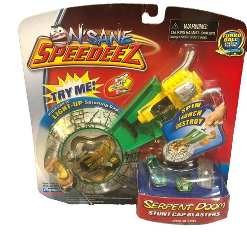 2005 Playmates N'sane Speedeez Sealed serpent doom stunt car blaster ...