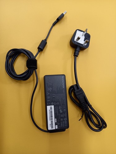 GENUINE LENOVO LAPTOP CHARGER 20V - 3.25A, 65W RECTANGLE TIP WITH POWER ...