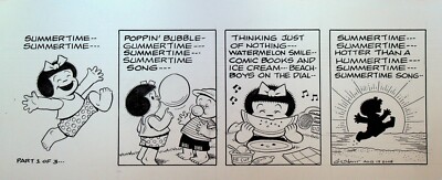 Nancy Original Comic Strip Art Guy Gilchrist August 19 2008 Summertime ...
