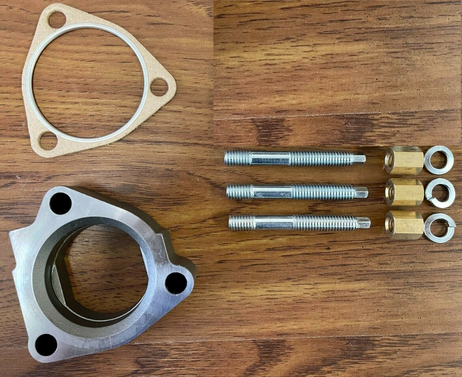 66-80 Chevy Small Block Exhaust Manifold Heat Riser Spacer Kit w/ Studs ...