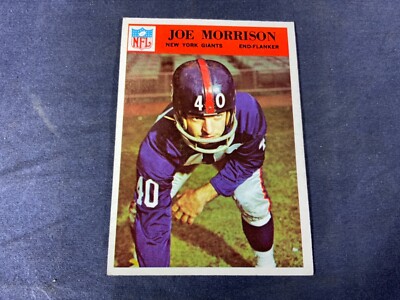 R4-83 FOOTBALL CARD - JOE MORRISON NEW YORK GIANTS - 1966 PHILADELPHIA ...