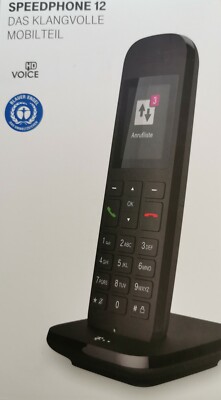 Telekom Festnetztelefon Speedphone 12 in Schwarz schnurlos OVP ...