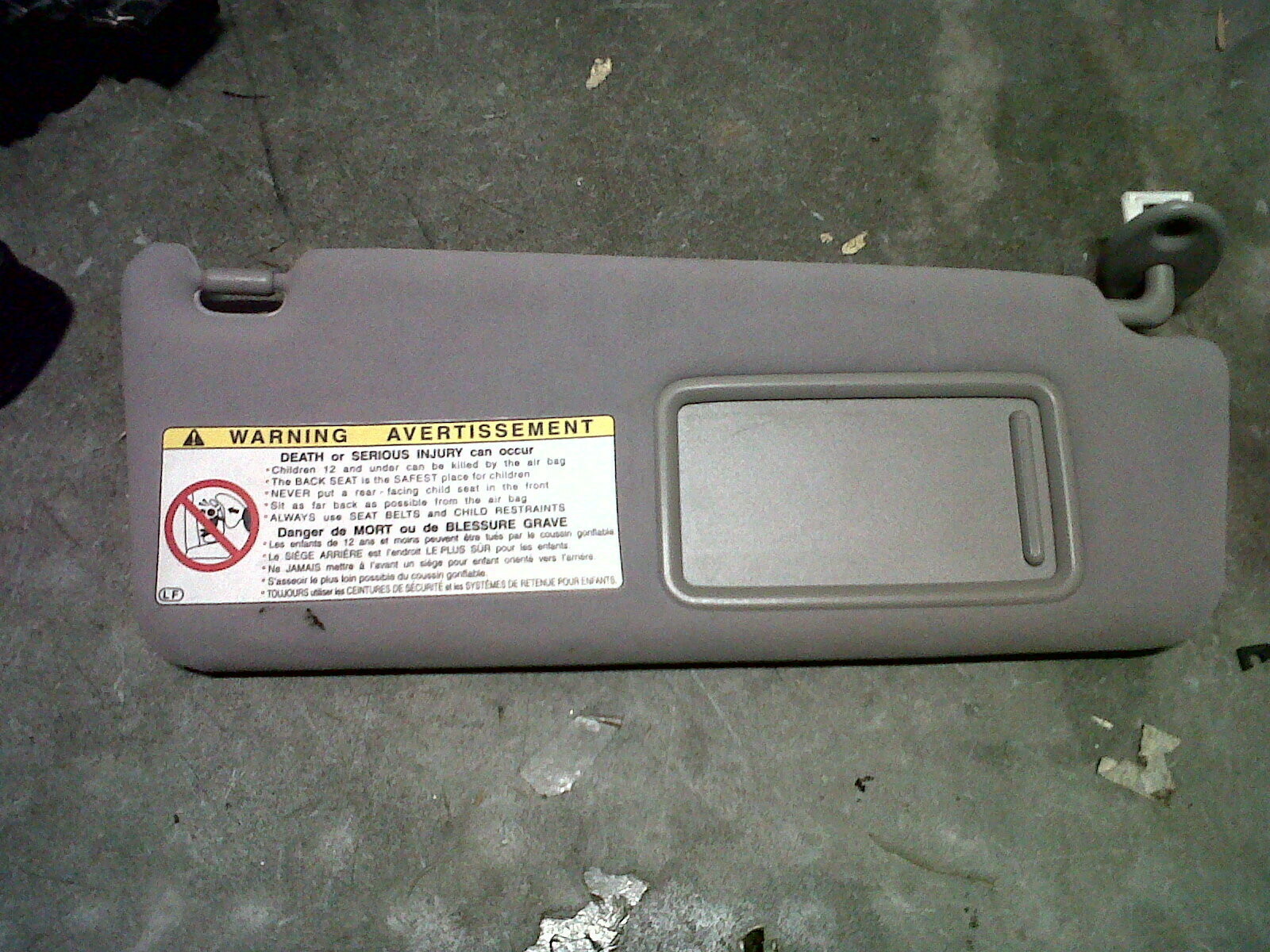 06-11 LEXUS GS300 GS350 PASSENGER RIGHT SIDE SUNVISOR SUN VISOR GREY | eBay