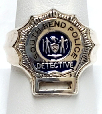 Gentleman's Sterling Signet Police Ring | eBay