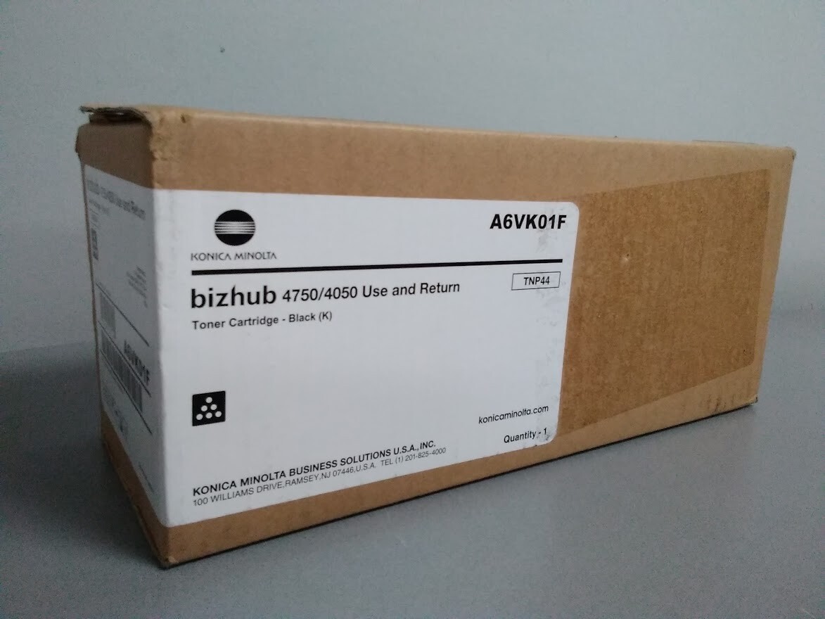Konica TNP44 A6VK01F Black Toner Cartridge 20,000 For Bizhub 4050, 4750 ...