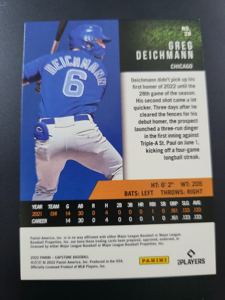 2022 Capstone Greg Deichmann RC card #28 | eBay