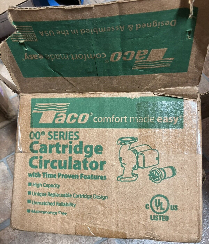 TACO Model 007-F5 Series 007 Cast Iron Circulating Pump 1/25th HP - 115 ...