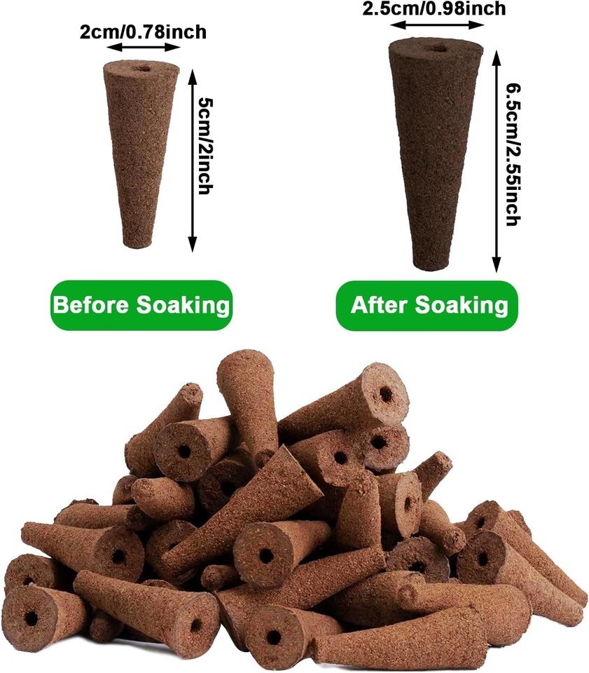 Hydroponic Grow Sponges 32 Pcs Seed Pods Replacement 1.28 cubic inches ...