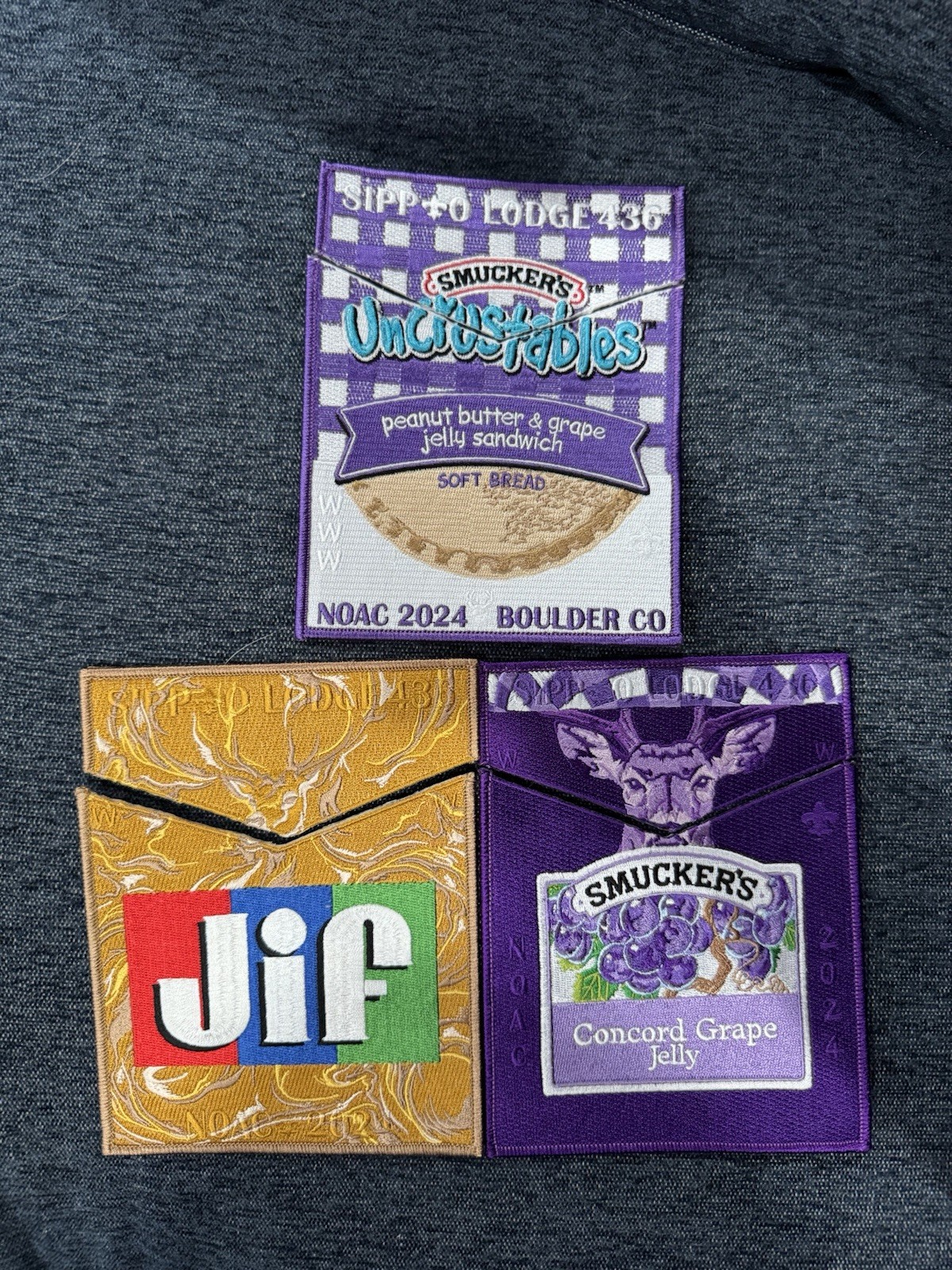 NOAC 2024 - Sipp-o Lodge 436 Smuckers Full Patch Set Jif Jelly ...
