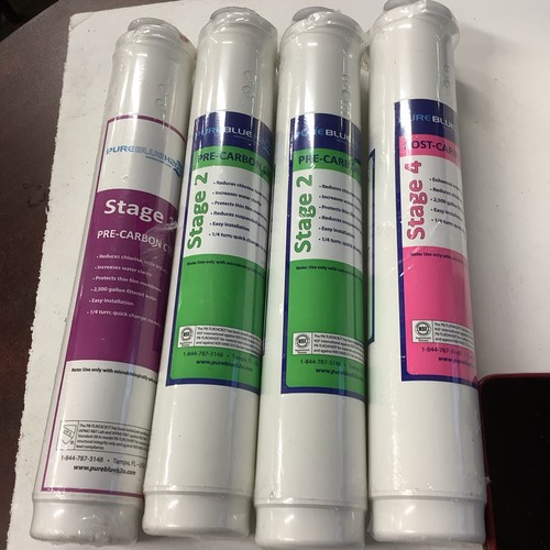 Pure Blue H2O Reverse Osmosis Water Filter System Replacement Filters 4 ...